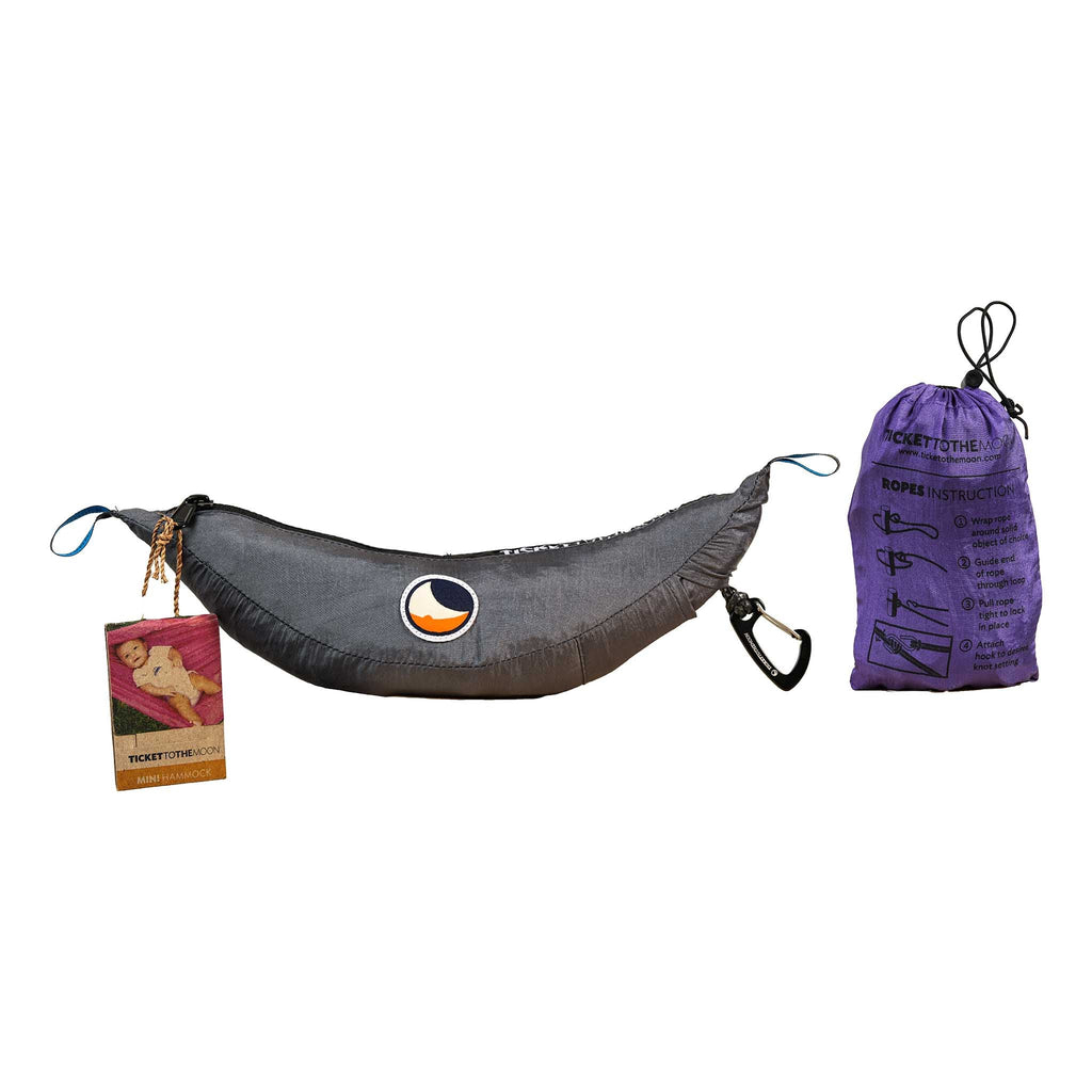 Ticket To The Moon | Mini Hammock Set | Ultralight Hammock | Dark Grey ...